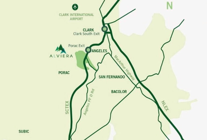 Location & Address of Alveo Land Corvia Alviera - Pampanga.
